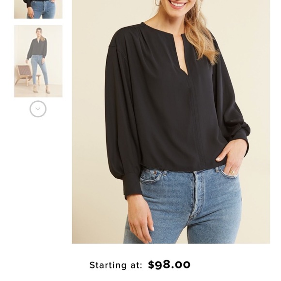 Allison Joy | Tops | Allison Joy Tess Blouson Sleeve Top Sz L Nwt ...